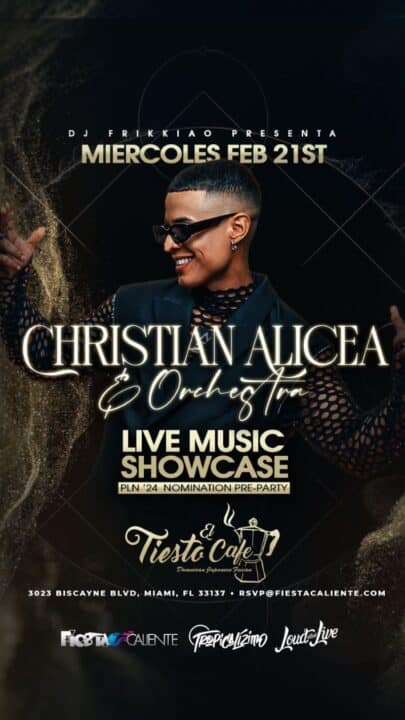 El salsero puertorriqueño Christian Alicea se presentará en Miami