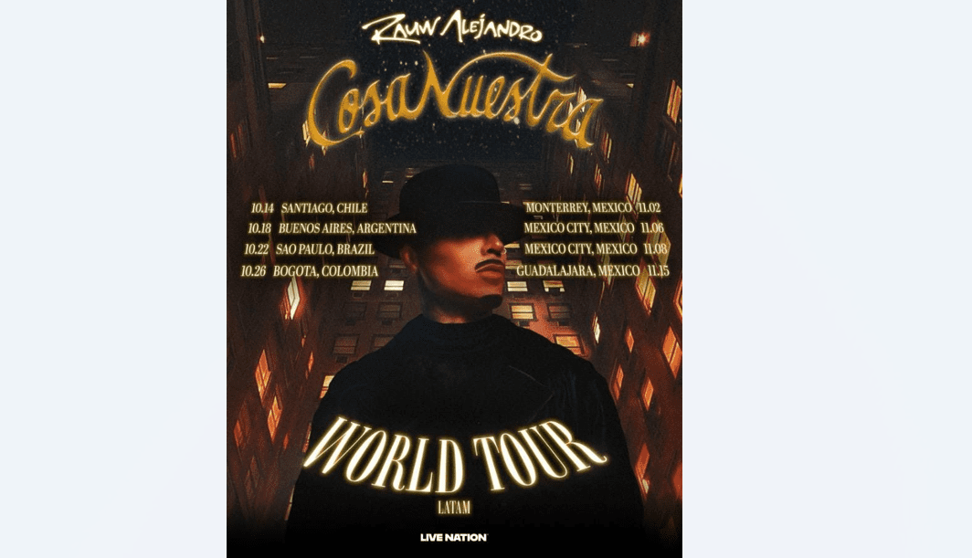 Rauw Alejandro anuncia gira latinoamericana Cosa Nuestra World Tour